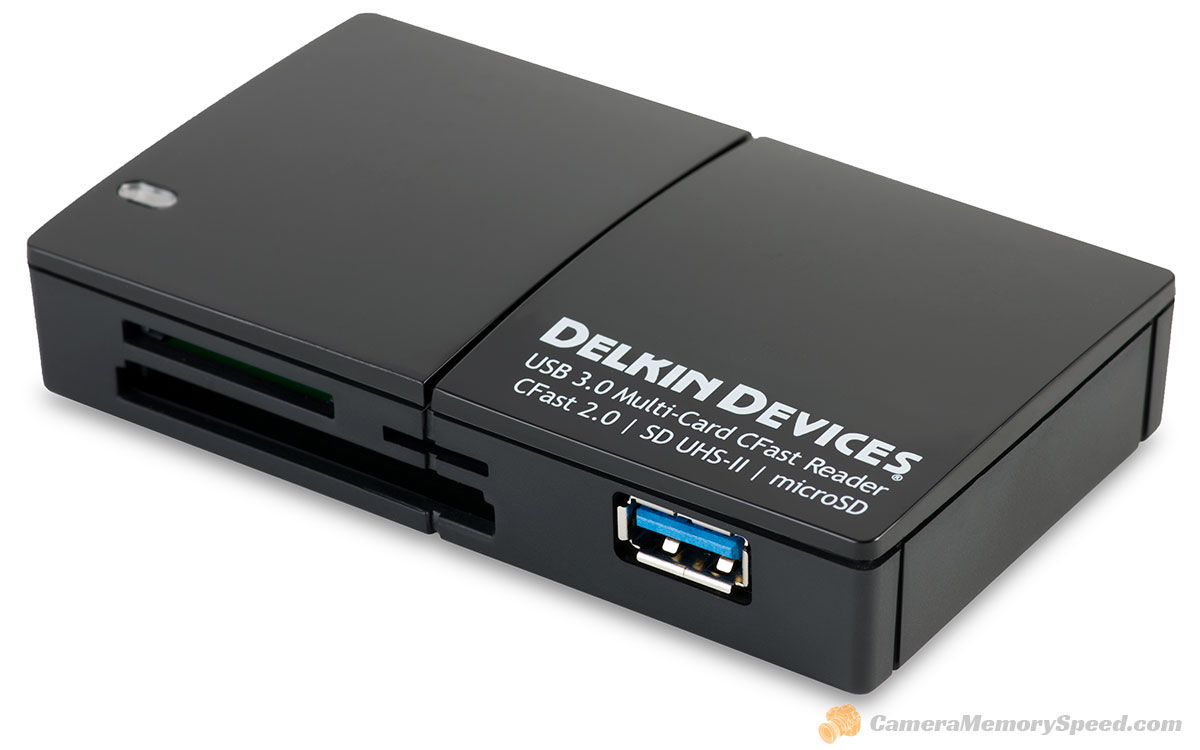Delkin USB 3 0 Multi Card CFast 2 0 SD UHS II MicroSD Card Reader Delkin USB 3 0 Multi Card CFast 2 0 SD UHS II MicroSD Card Reader
